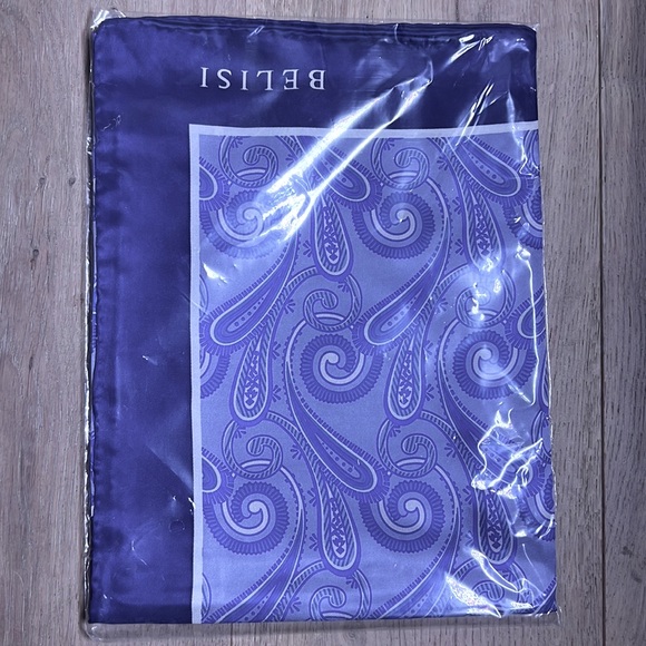 belisi | Accessories | Passion Paisley Silk Pocket Square Or ...